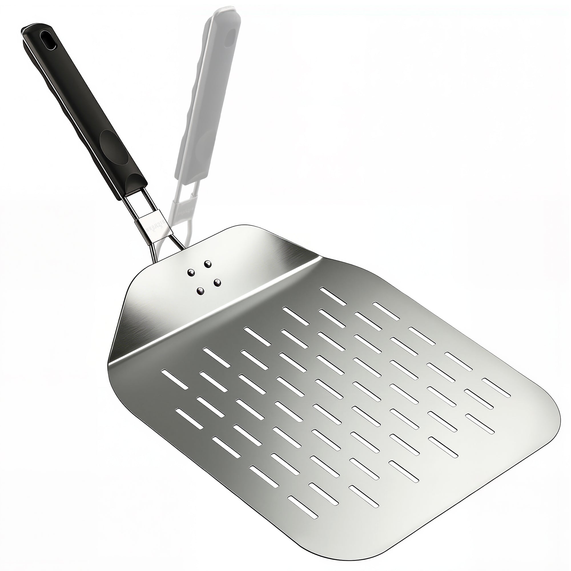 12” Perforated Perforated Pizza Peel | Foldable Stainless Steel Pizza ...