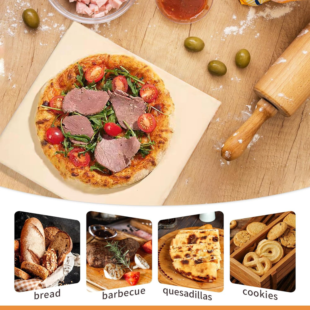 Pizza Stone 12/16in | Cordierite for Crispy Pizza